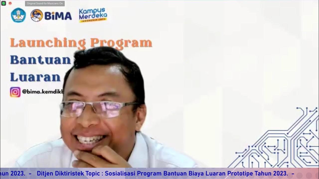 Launching dan Sosialisasi Program Bantuan Biaya Luaran Prototipe Tahun 2023 - YouTube