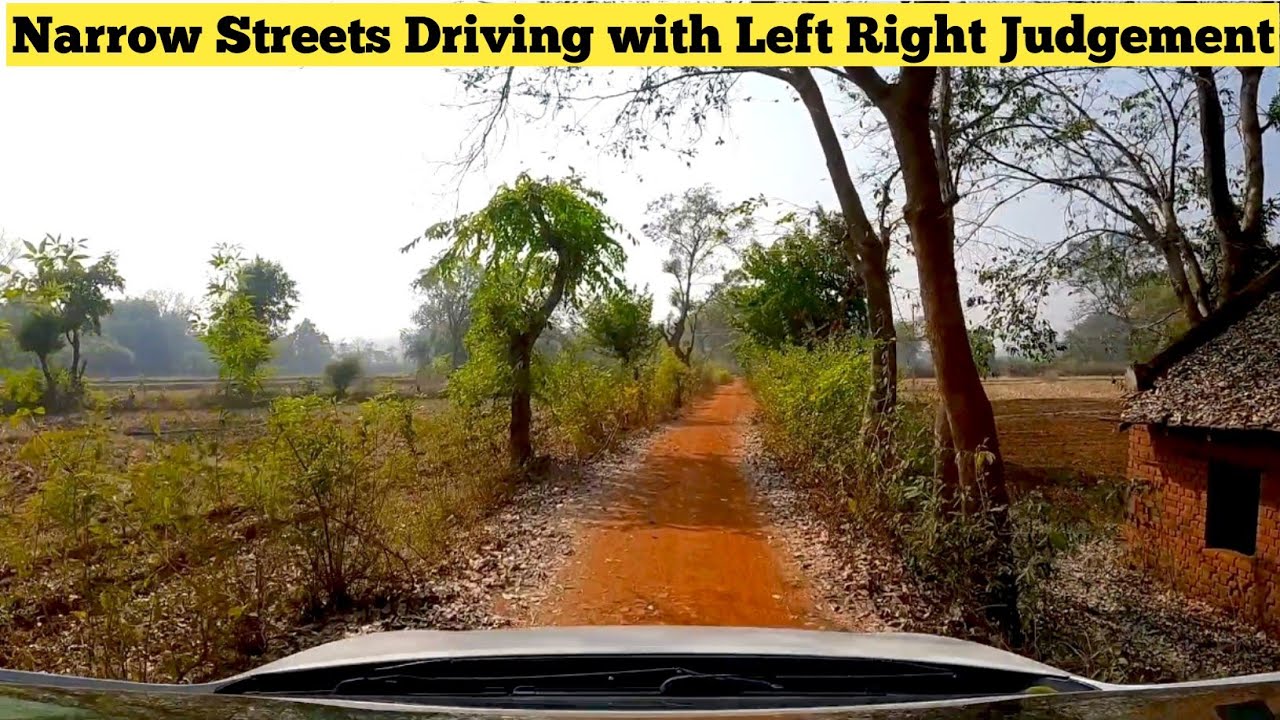 How to Drive Car in Narrow Streets | Left Right Judgement Narrow Lane ...