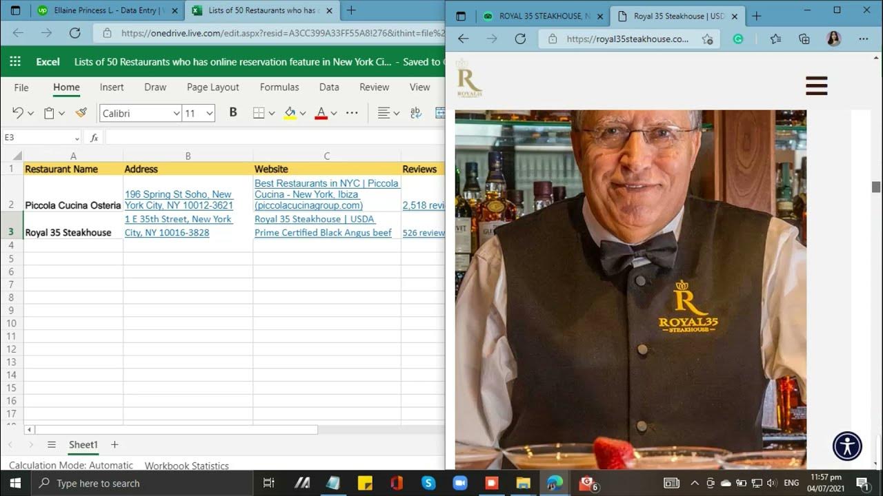 Data Entry Sample Work (EXCEL) - YouTube
