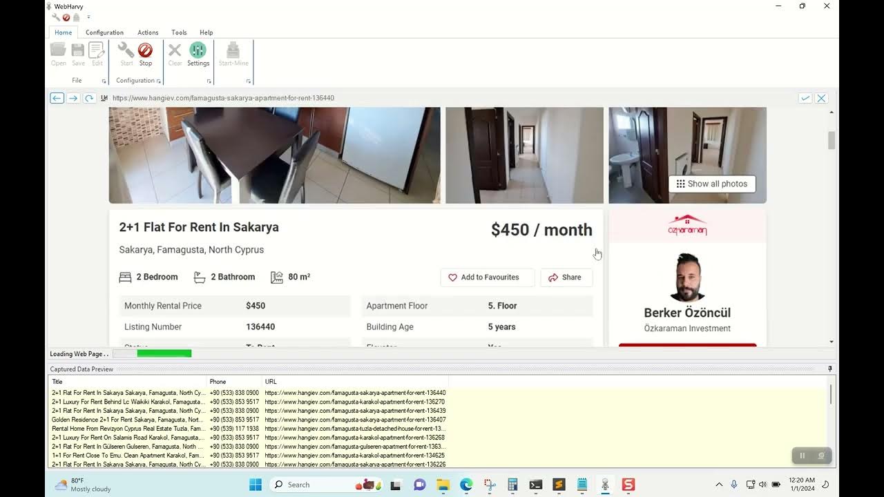 Scraping Property Data from hangiev.com using WebHarvy - YouTube