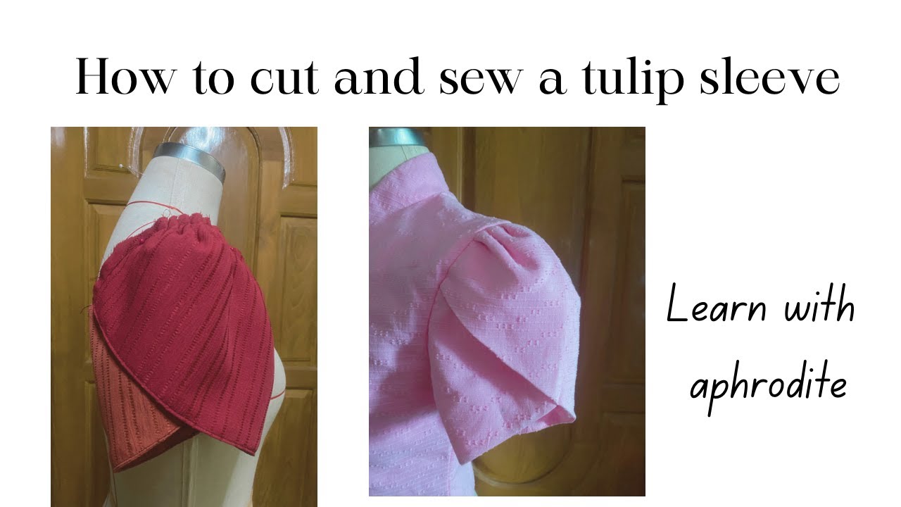 How to cut and sew a tulip sleeve | petal sleeve - YouTube