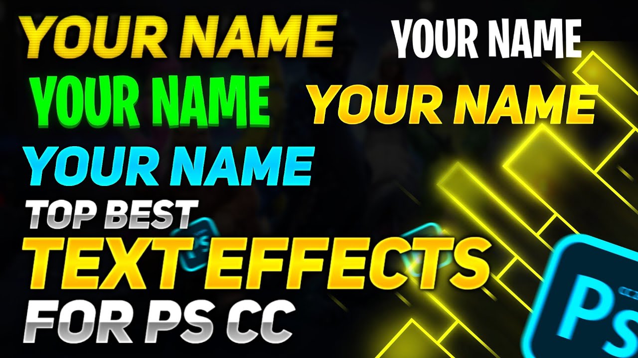 Best Text Effects For Thumbnails In PS CC or Photoshop || Best Text ...