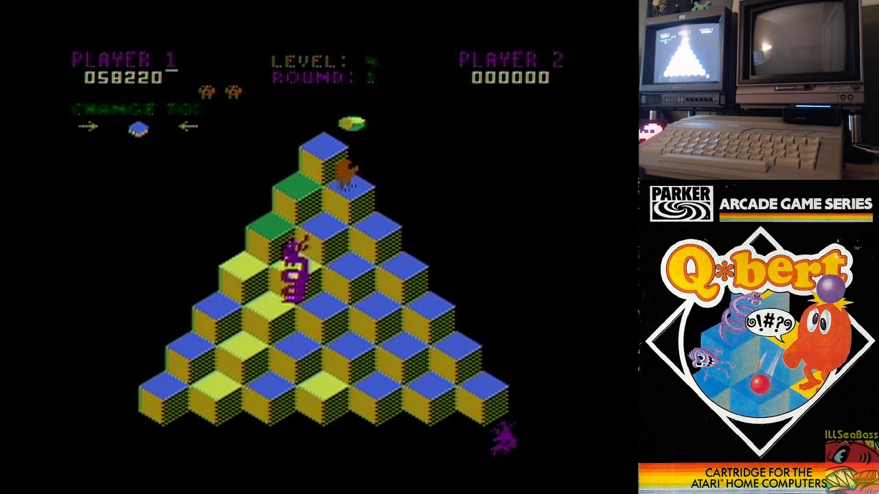 Q*Bert [ATARI 8-BIT] 94,190 - YouTube