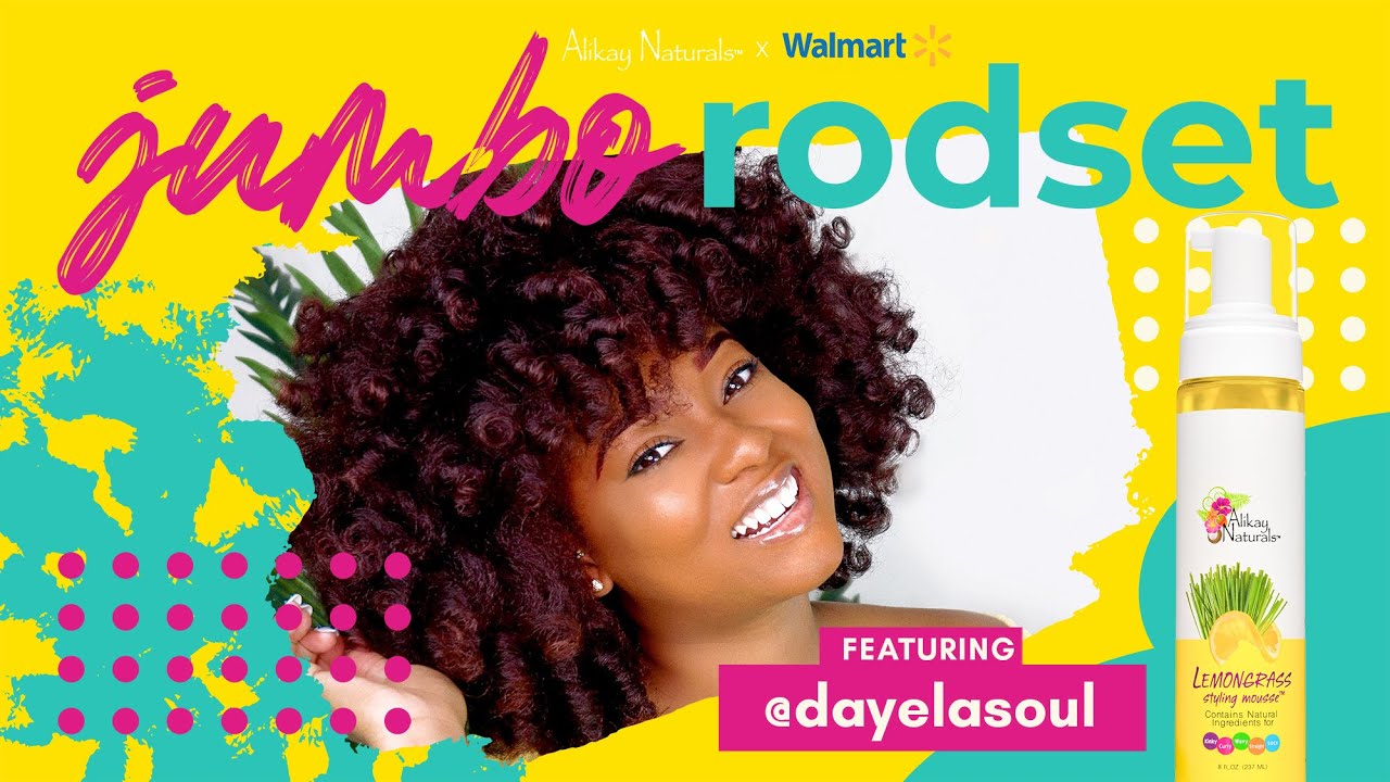 How To Get Big Defined Curls on 4C Hair With Jumbo Rod Set with Daye La ...
