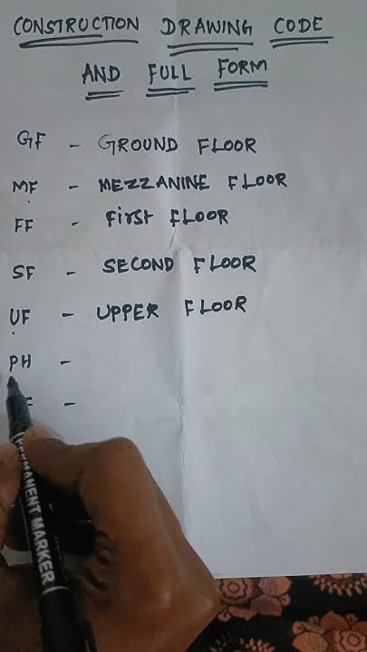 Construction drawing code and full form - YouTube