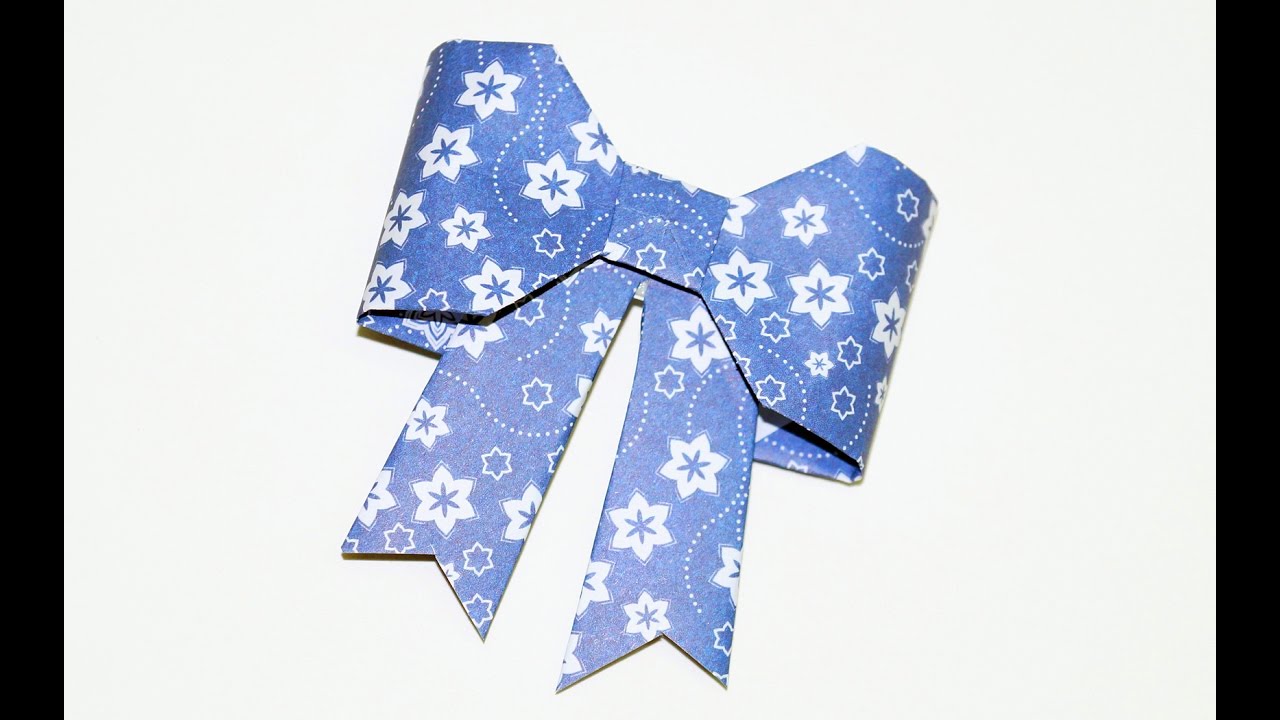 Origami How To Fold A Paper Bow Ribbon Diy Beauty And Easy Youtube
