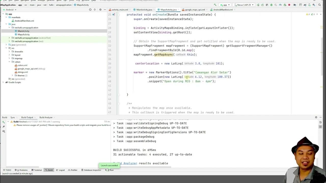 How to Add Google Map to Android Application Java - YouTube