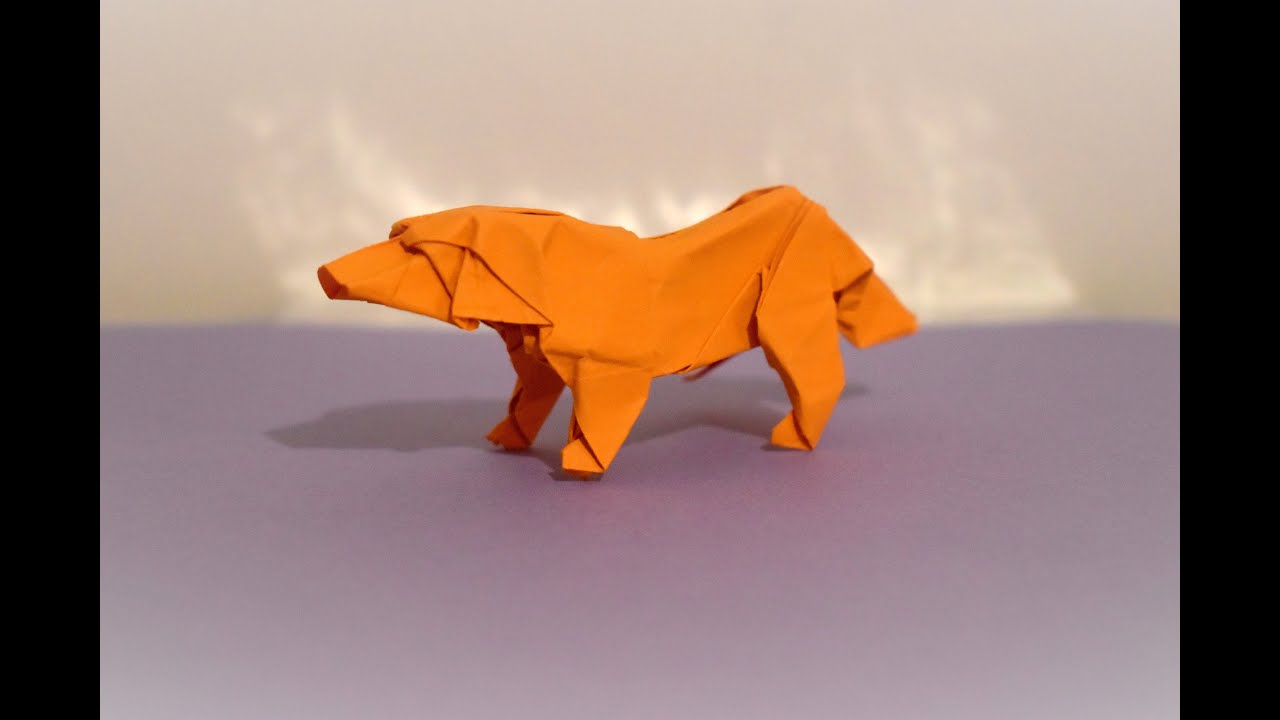 Origami - dog golden retriever (Satoshi Kamiya) - YouTube
