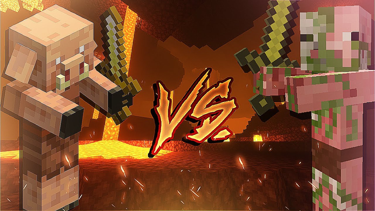 Piglin VS Zombie Pigman 🔥| 1V1 | Minecraft Mob Comparison 2023 - YouTube
