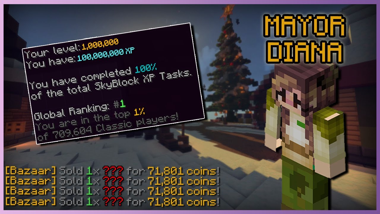 Mayor DIANA is OP + Ways to INCREASE Skyblock XP FAST | Hypixel Skyblock - YouTube