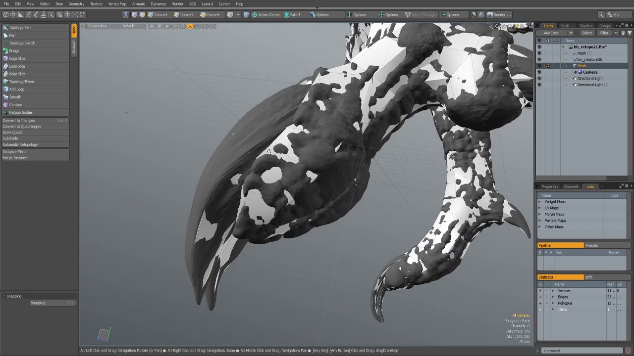 Exanima Monster Retopology #17 Done! - YouTube