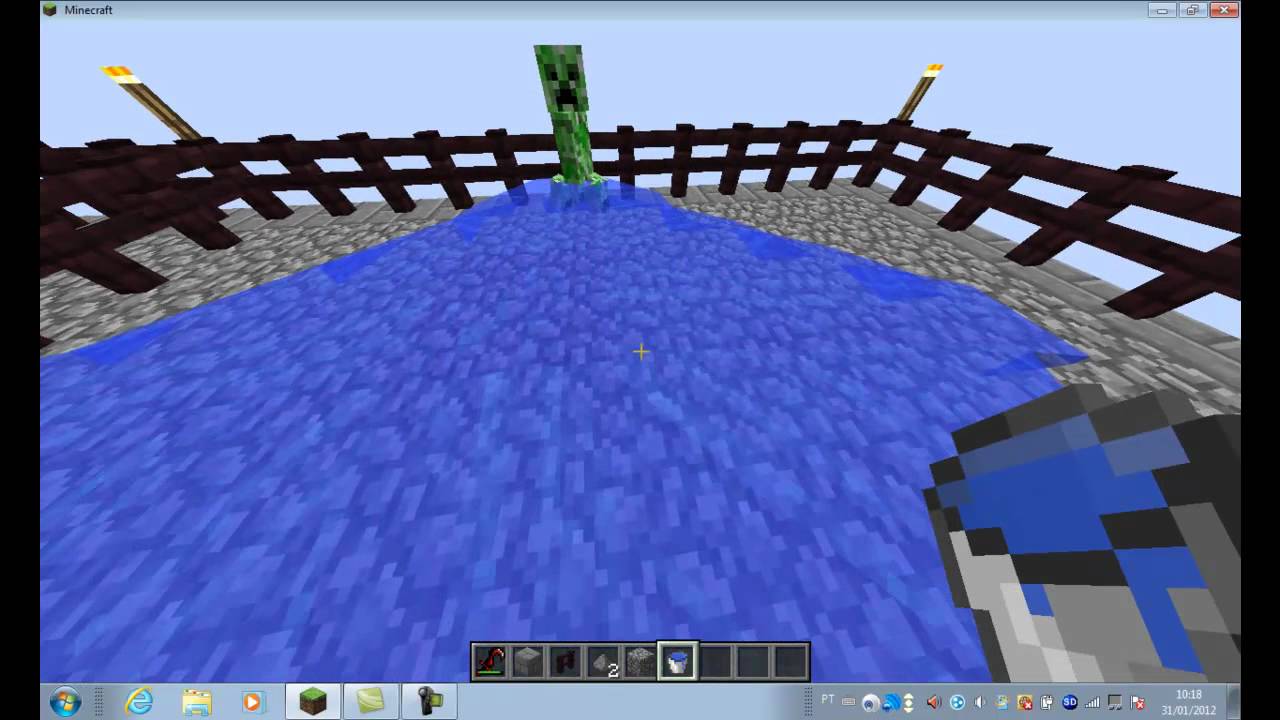 Minecraft - dino e SUPER Creeper azul - YouTube