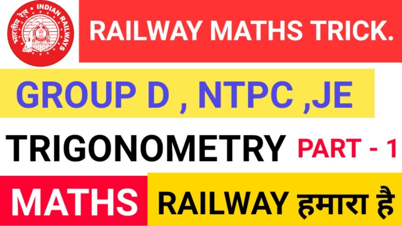Trigonometry Part 1 || Trigonometry RRB NTPC , Group D , JE || Live Maths Class Trigonometry ...