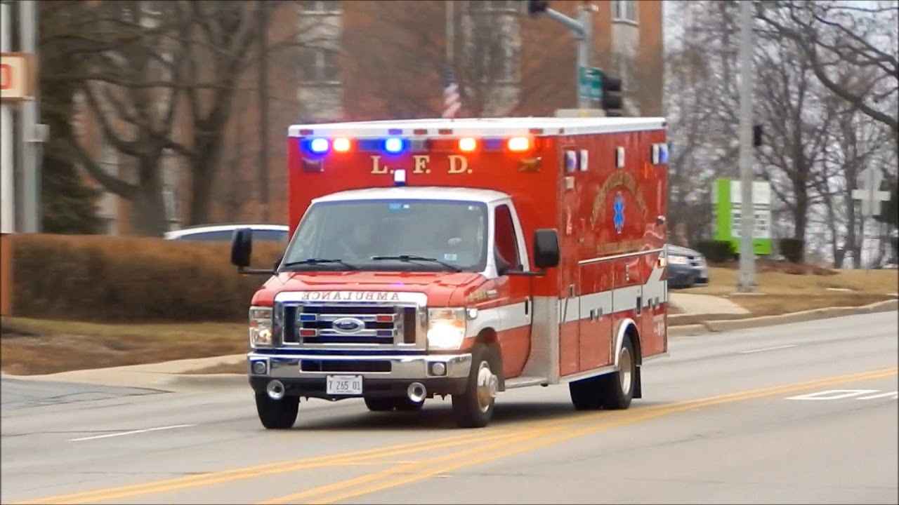 Northbrook IL Fire Department Ambulance 10 Transporting - YouTube