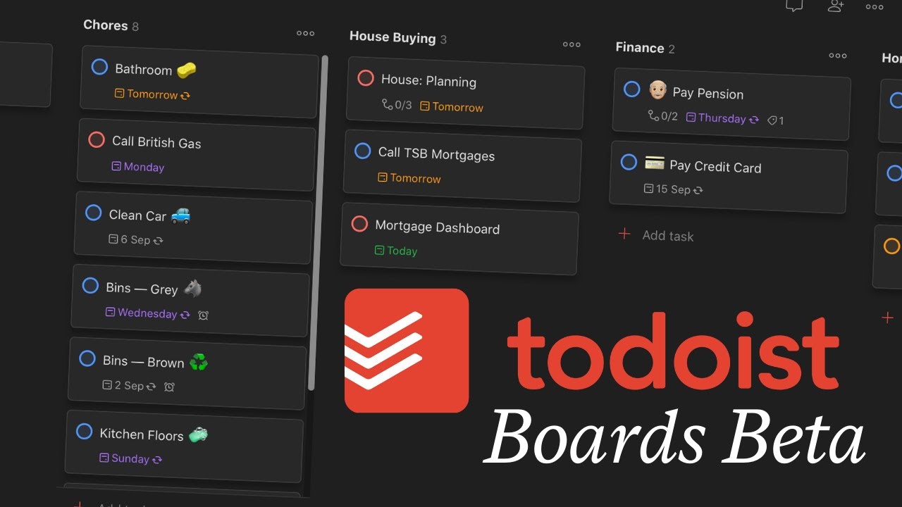 Todoist Boards Beta: First Look - YouTube