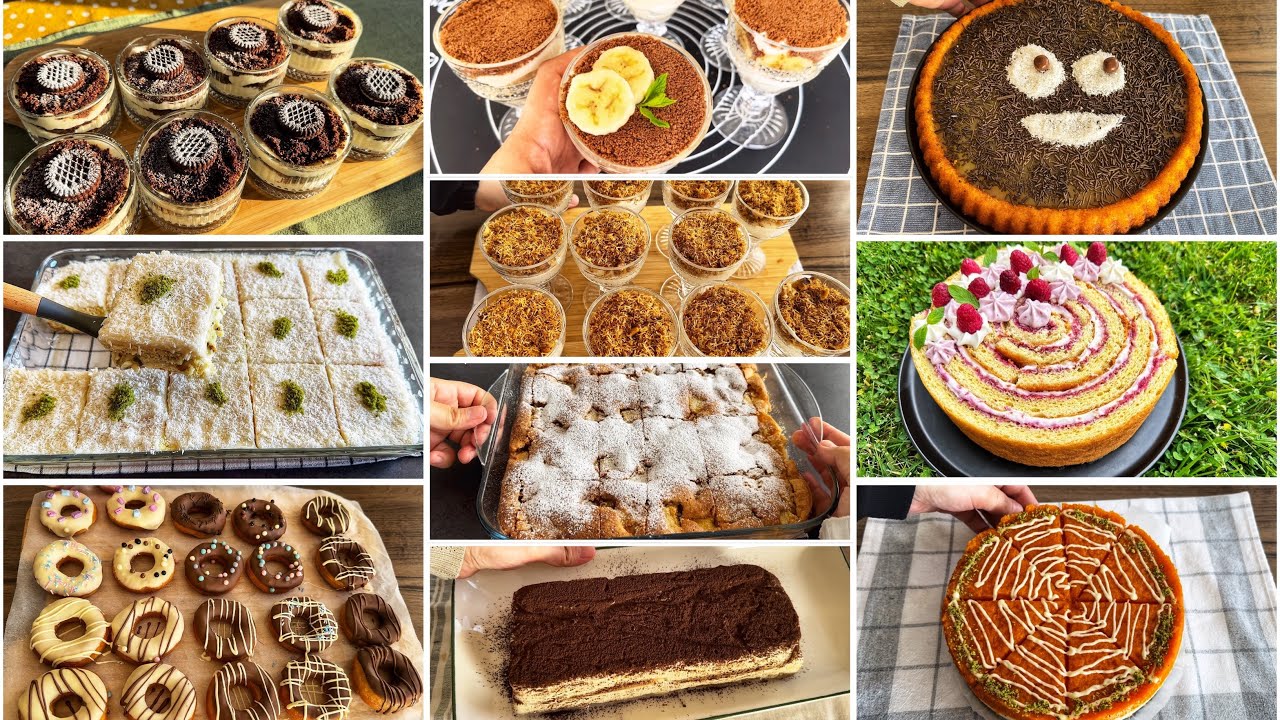 11 ÇEŞİT PASTA VE TATLI TARİFİ🤩/ARADIĞINIZ TATLILAR TEK VİDEODA🥳Tatlı ...