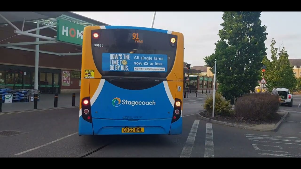 Here is the new livery stagecoach bus 36839 on the number 91 in ...