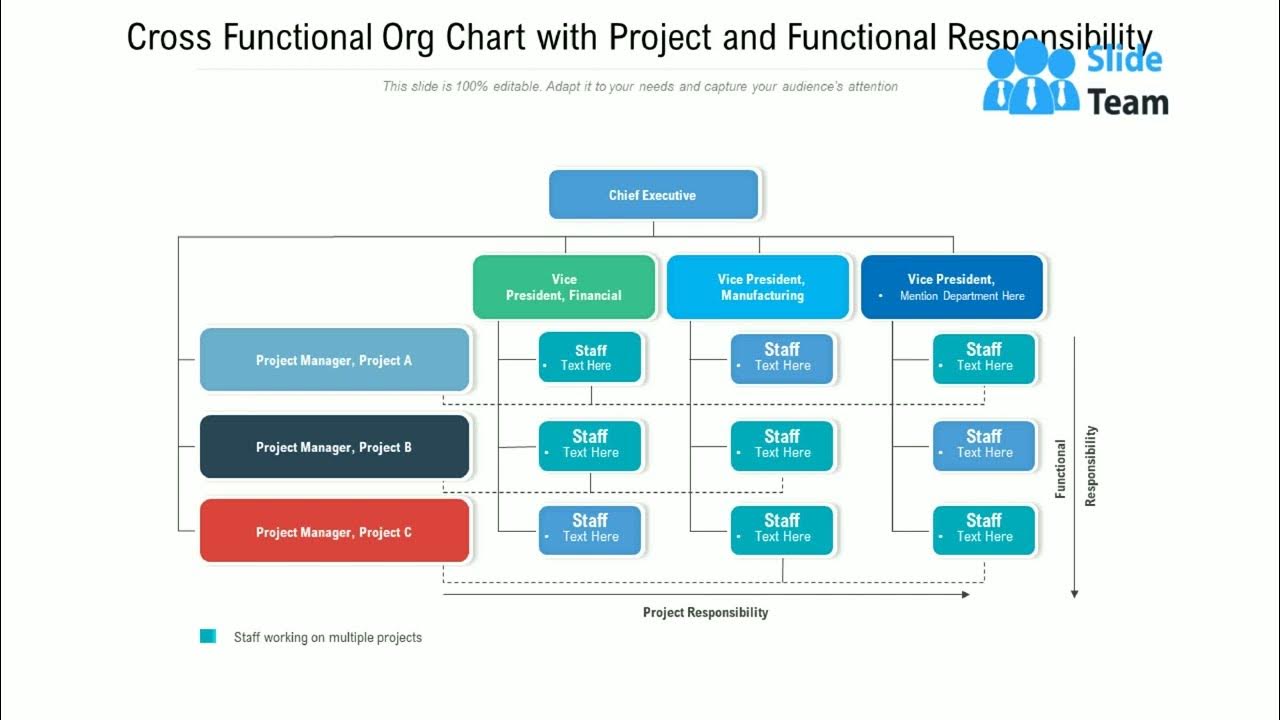 Cross Functional Org Chart With Project And Functional Responsibility ...