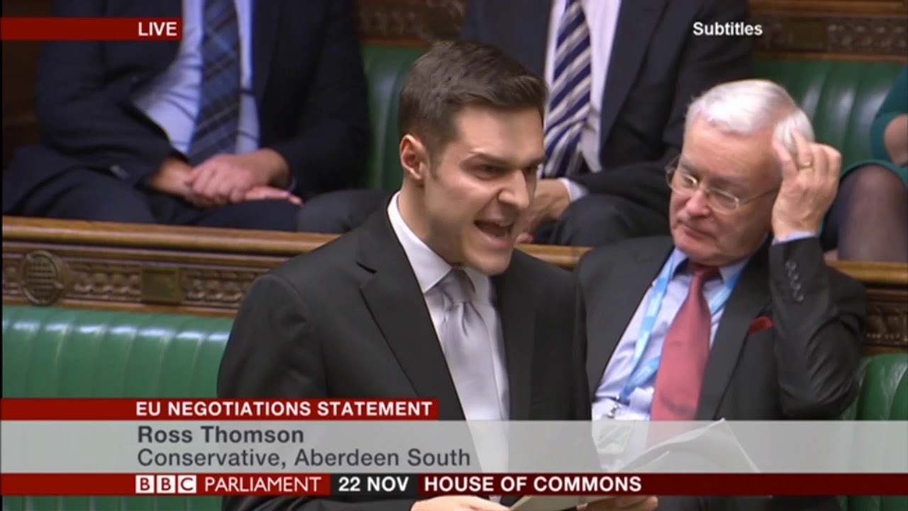 Ross Thomson MP at the EU Negotiations Statement - YouTube