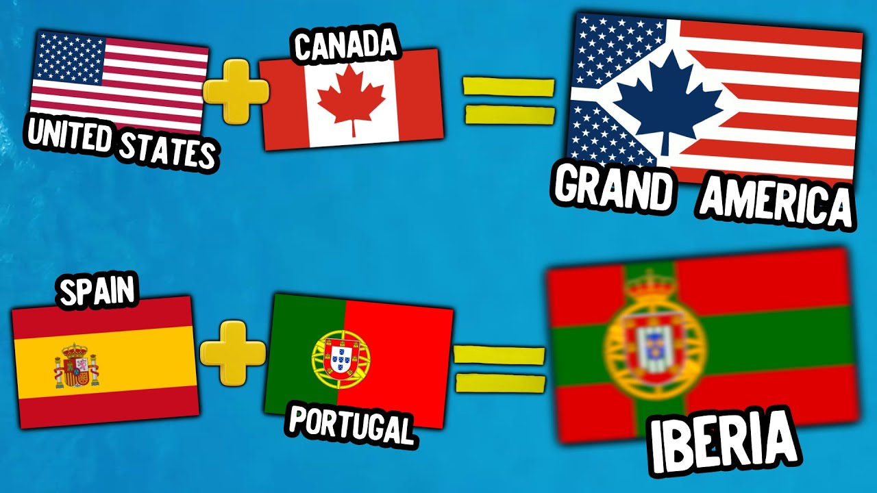 Neighboring countries unite together | Fun with Flags - YouTube