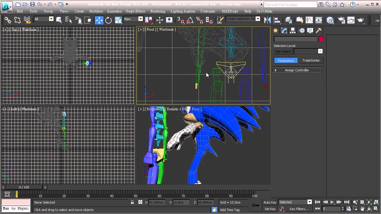 3ds Max Biped Rigging 02.2 Activate "Figure Mode" & reposition COM ...