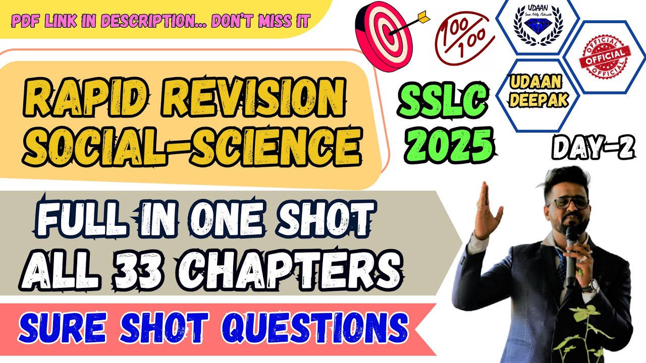 10th SSLC 2025 SOCIAL-SCIENCE ALL 33 CHAPTERS RAPID REVISION SURE SHOT QUESTIONS - YouTube