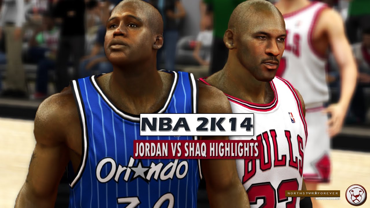 NBA 2K14: Michael Jordan & Shaquille O'Neal Highlights | Bulls vs Magic ...