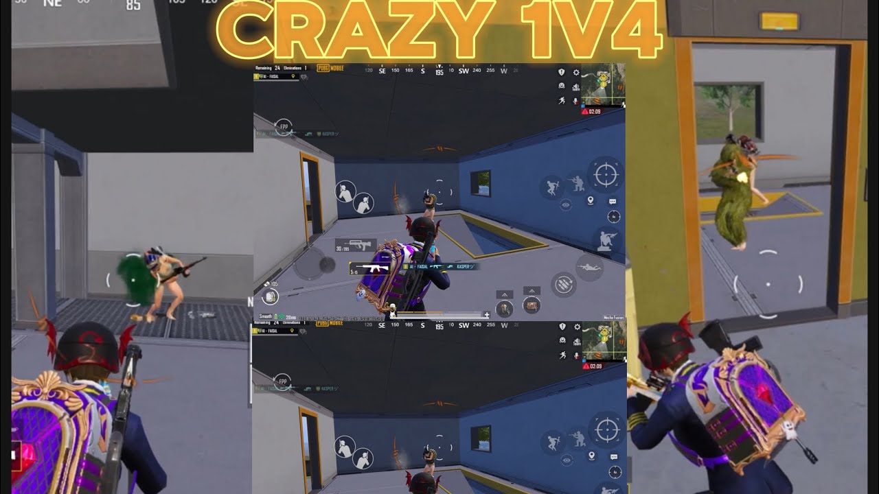 Pubg gameplay video crazy 1v4 - YouTube