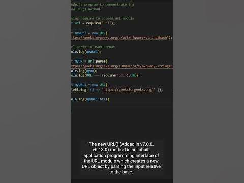 NODE | MODULES | URL #shorts #youtubeshorts #shortsvideo #short #shortfeed #javascript #nodejs ...
