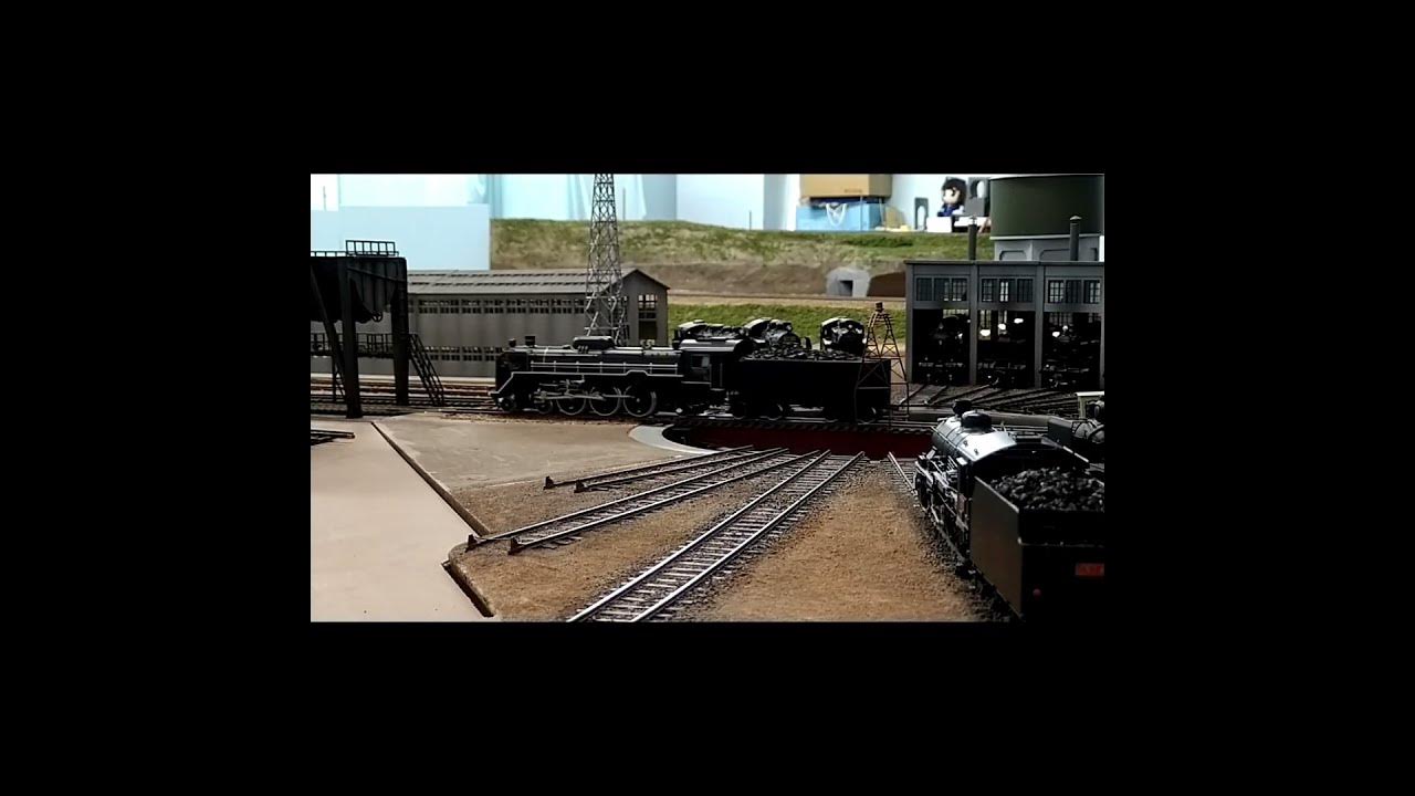 鉄道模型 HO 16.5mm JNR C59形蒸気機関車 出庫風景 サウンド：SL-1 #short #sl #c59 #traindream #sl-1 #16.5mm #ターンテーブル ...