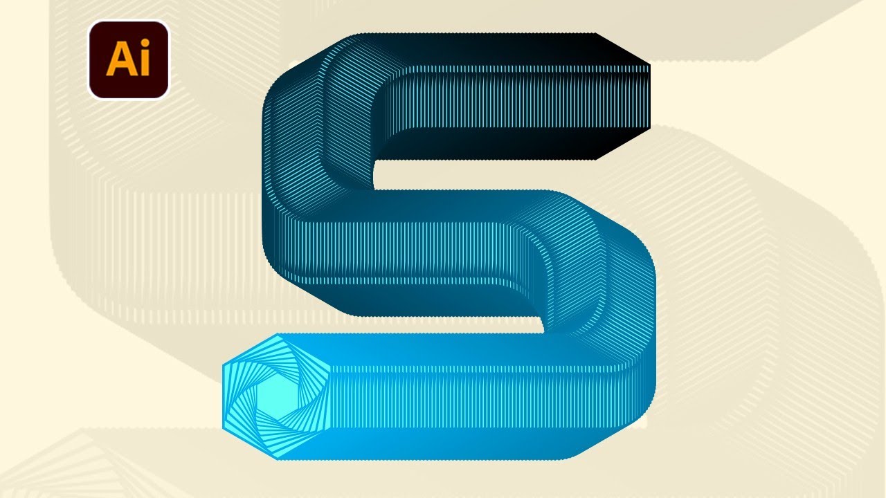 Illustrator Blending polygon shapes trick tutorial - YouTube