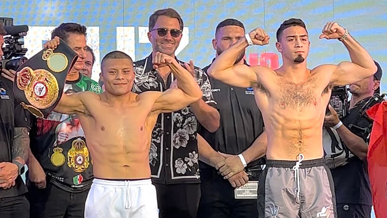HEATED ISAAC PITBULL CRUZ VS RAYO VALENZUELA WEIGH INS & FACE OFF ...