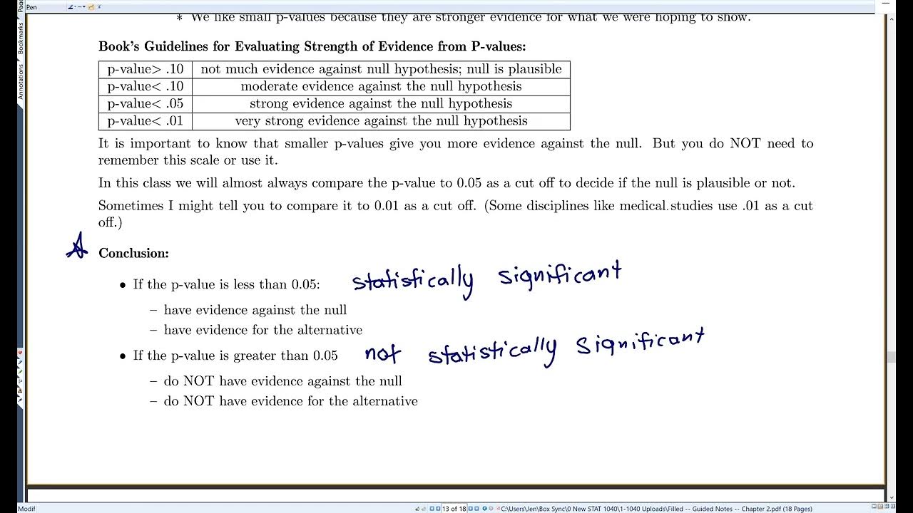 STAT 1040 -- Section 2.2 Measuring the Strength of Evidence - YouTube