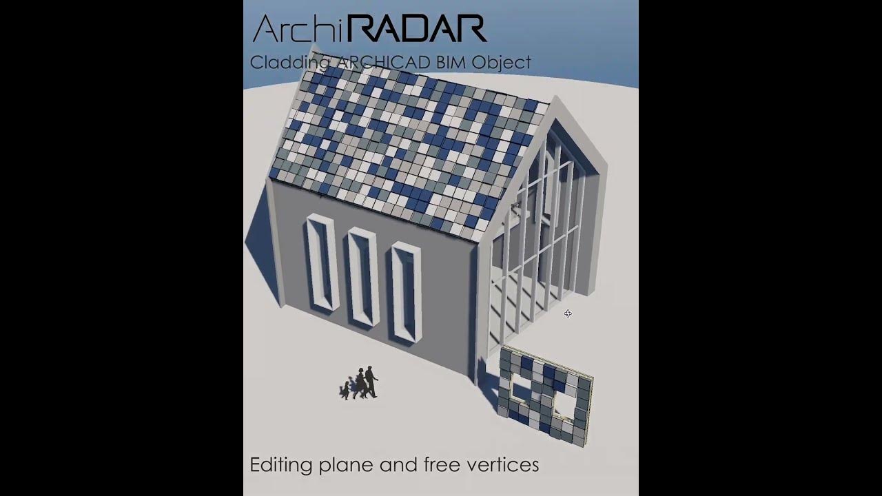 ARCHICAD Cladding BIM Object - Cladding Option Free vert A - YouTube