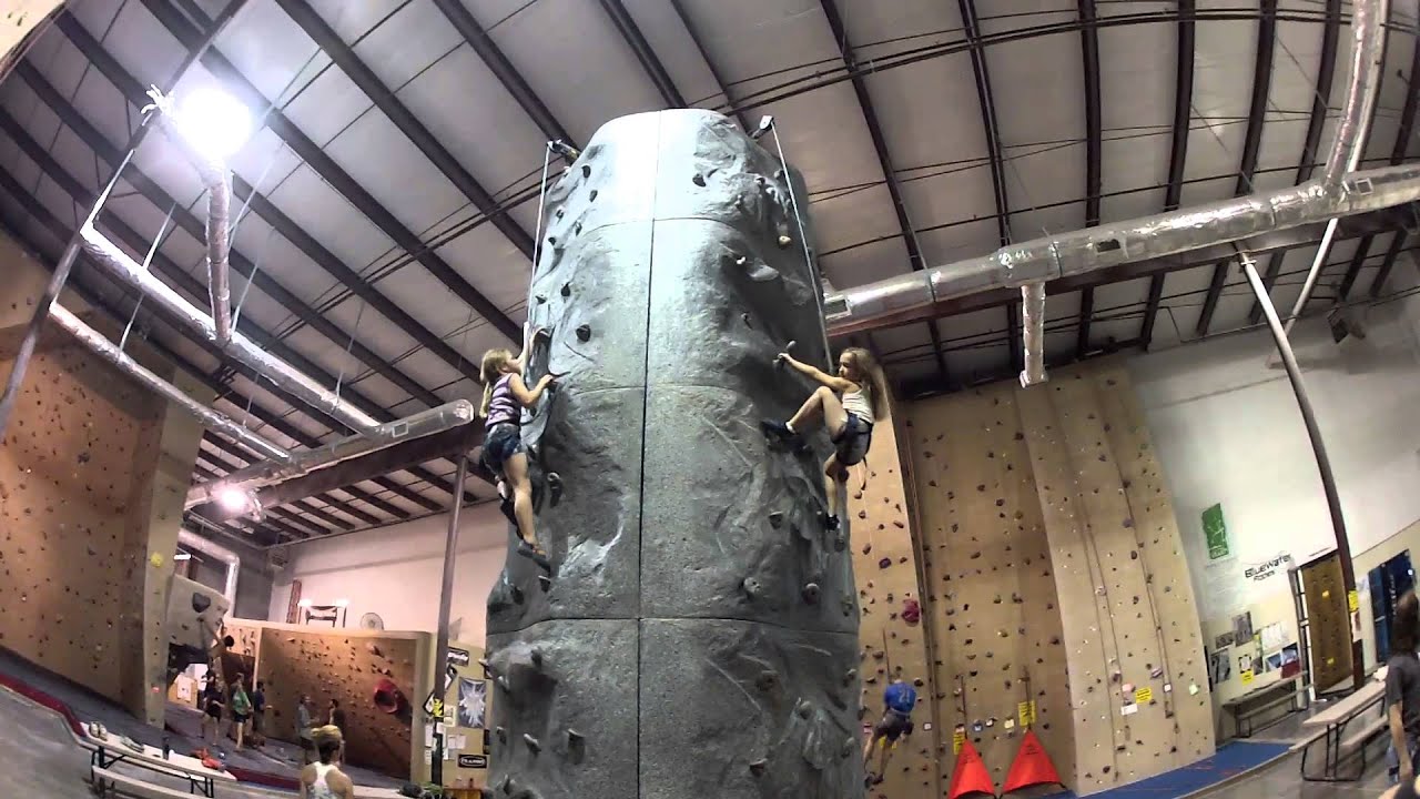 Having fun at Little Rock climbing center - YouTube