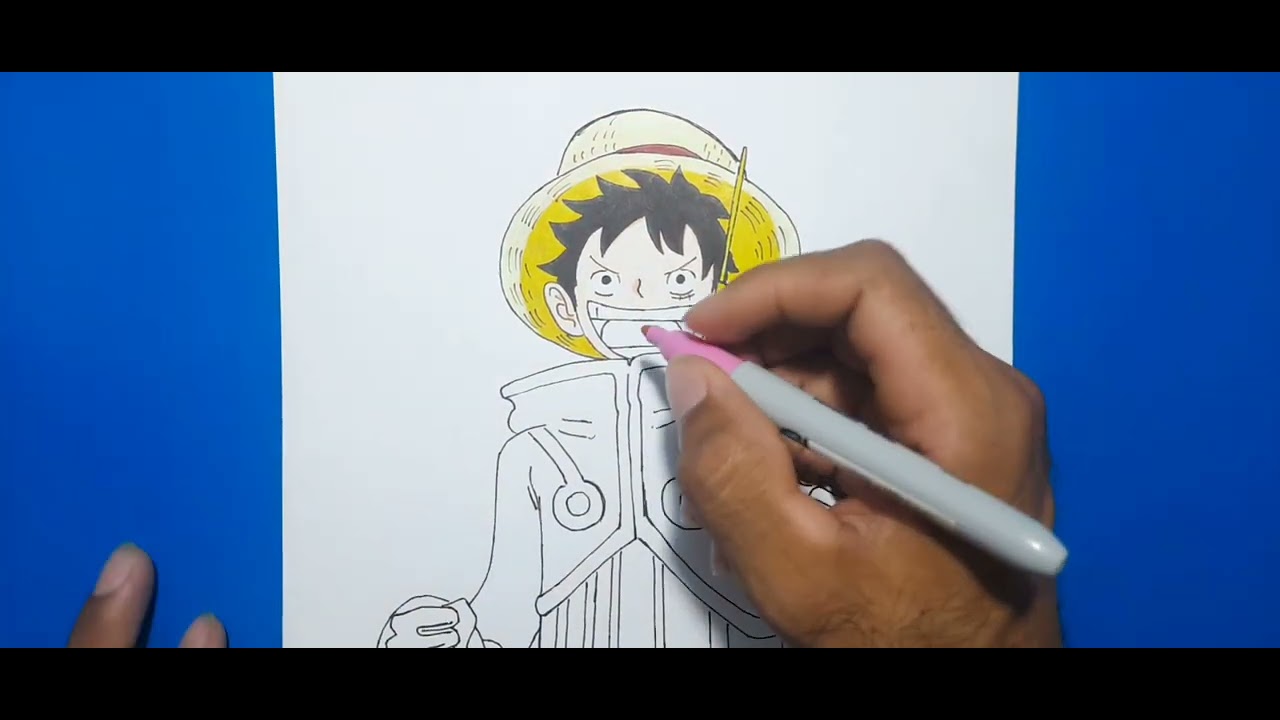 Drawing Luffy Anime One Piece Arco Egghead Proceso Completo. - YouTube