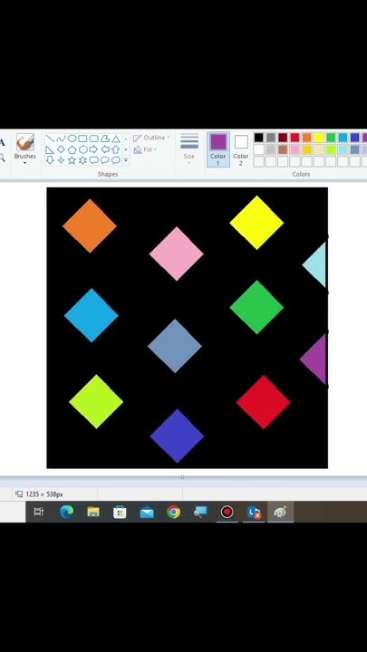 How to draw Tile Design in MS Paint 🎨#drawing #art #painting #tile # ...