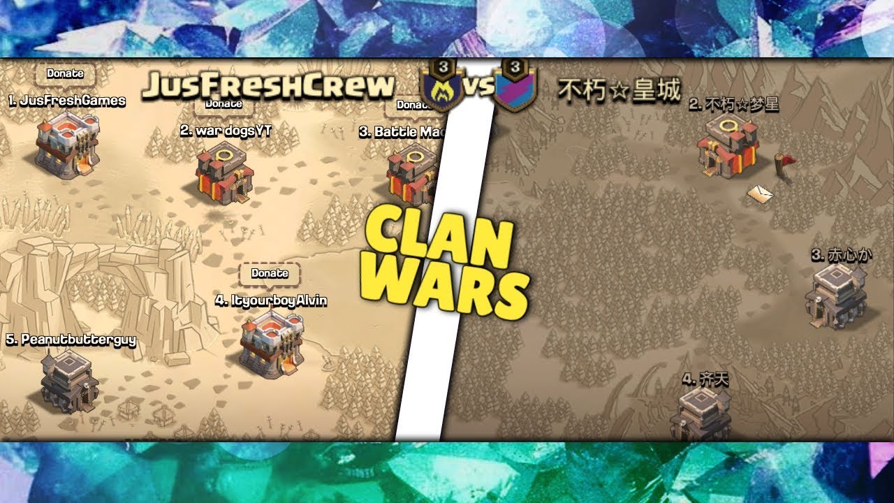 Clash Of Clans Live Stream! JusFreshCrew VS EVOS.Guy - YouTube