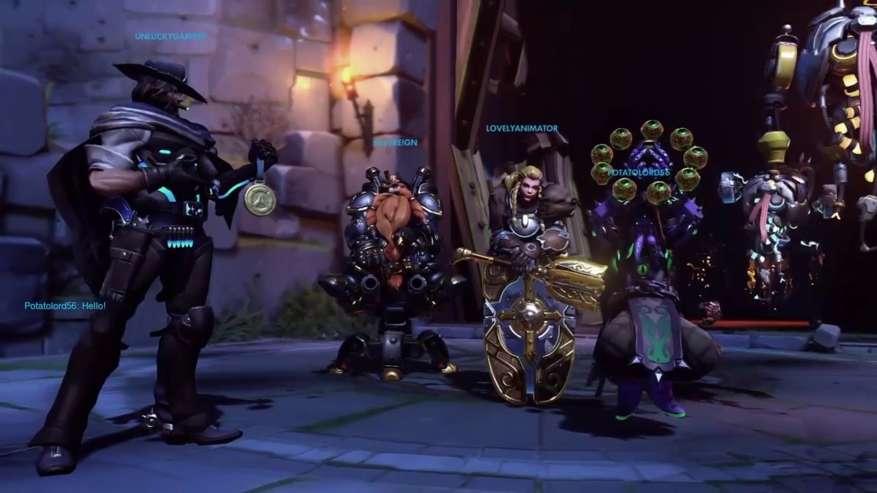 Overwatch: Junkensteins Revenge Witch Mercy spray accomplishment - YouTube