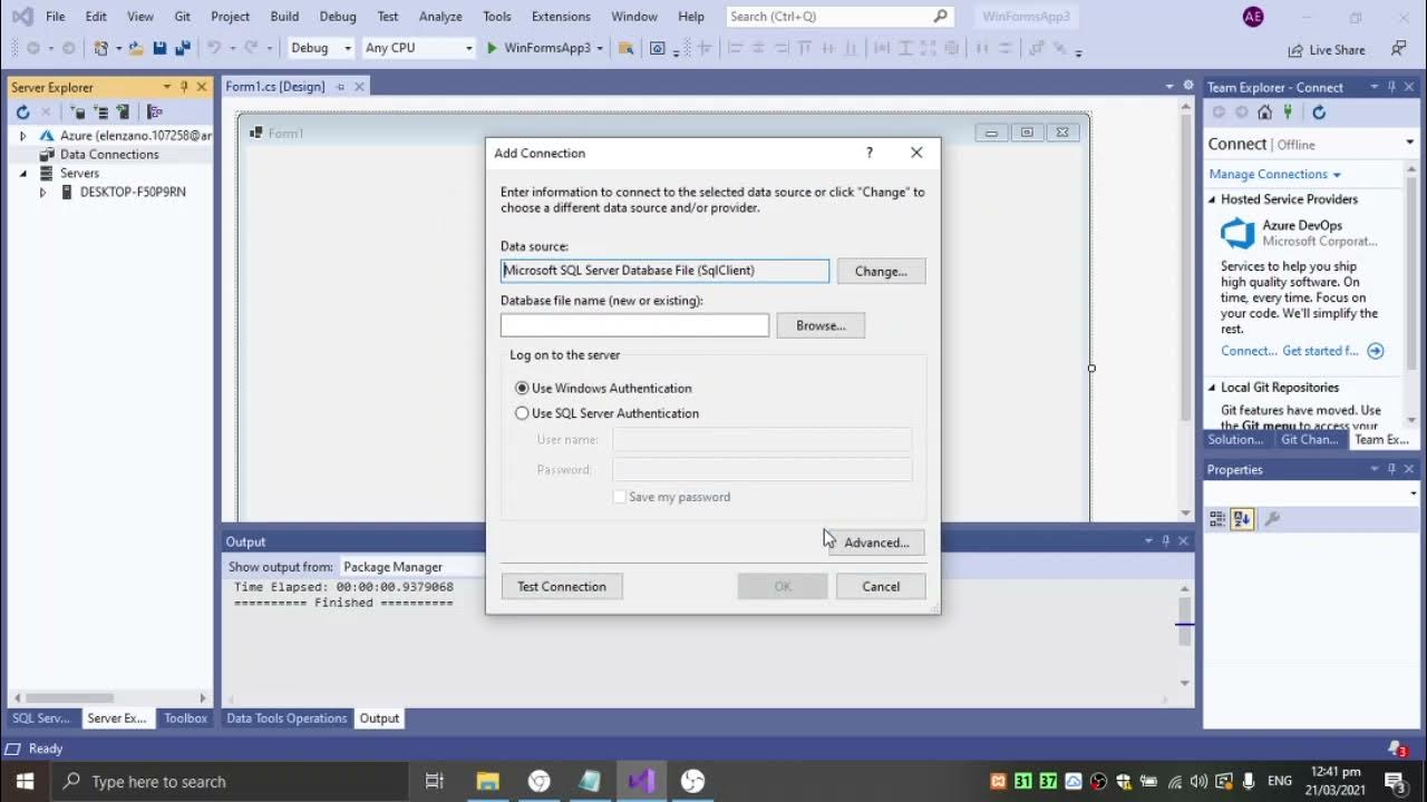 Connection to sql server database file (.mdf) require localdb fix in a simplest way. - YouTube