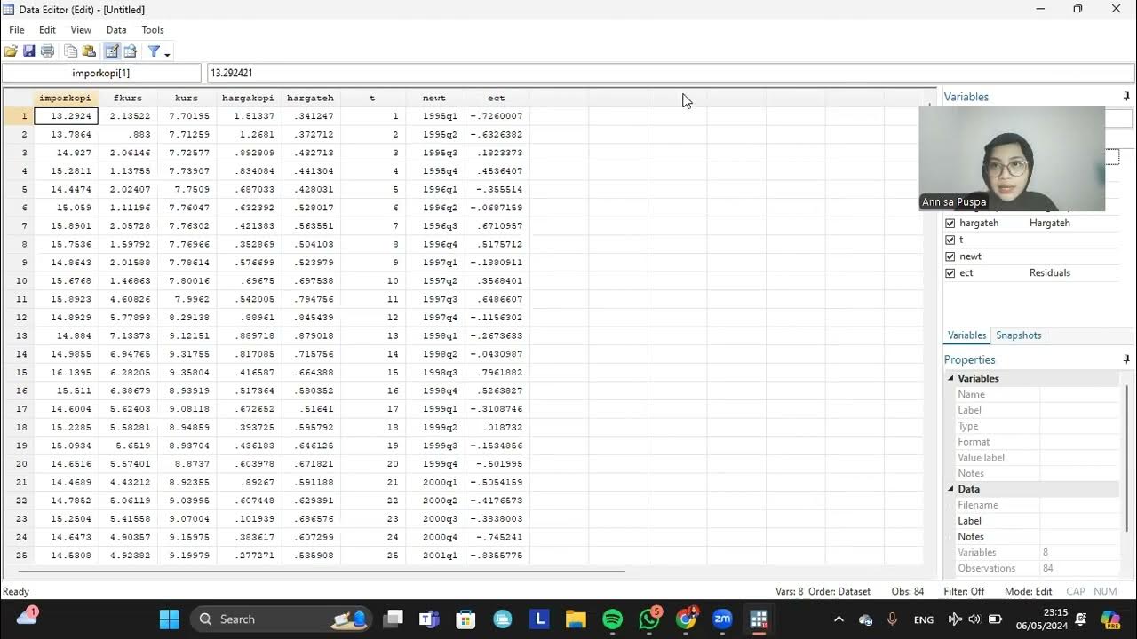Tutorial Error Correction Model (ECM) menggunakan Stata - YouTube