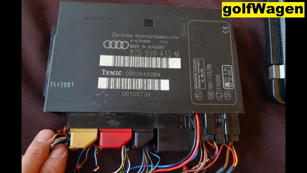 Audi A2 CCM comfort control module location - YouTube