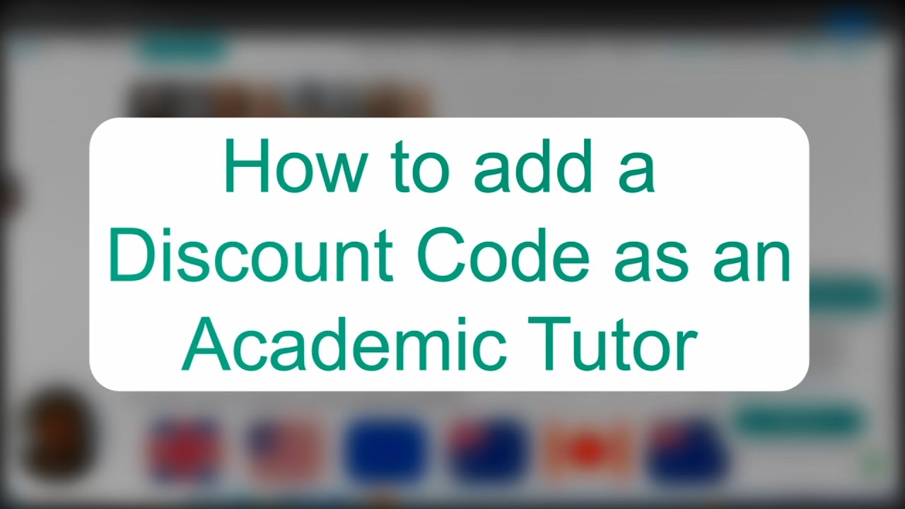 How to Add a Discount Code as an Academic Tutor? | My Hobby Courses ...
