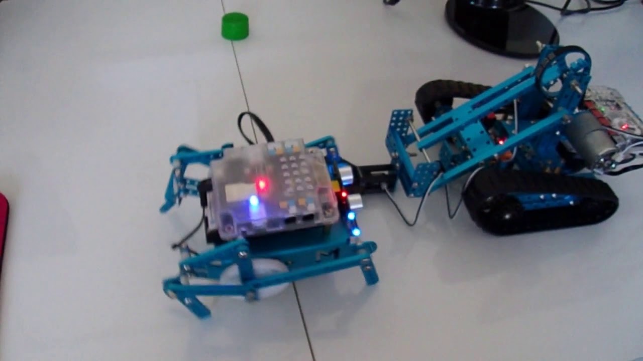 Mbot Ranger With Robot Arm + Sixlegged Robot 2 - YouTube