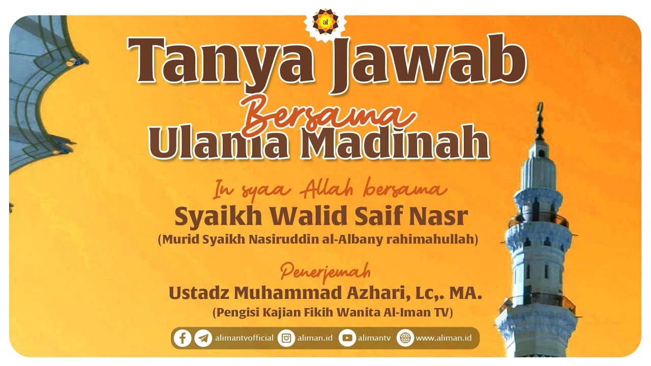 [ L I V E ] Tanya Jawab Bersama Ulama | Syeikh Walid Saif An-Nasr - YouTube