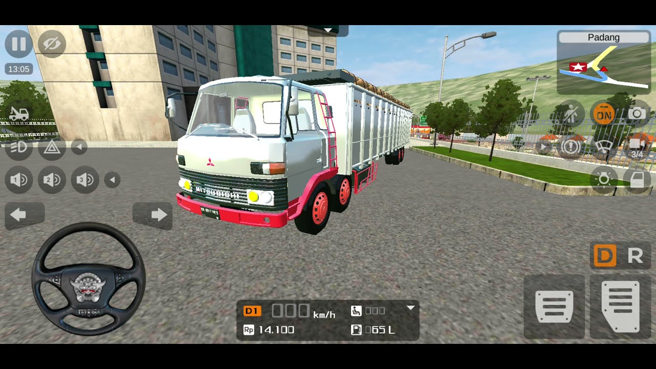 Fuso truck bussid mod gameplay - Fuso truck games mobile game - YouTube