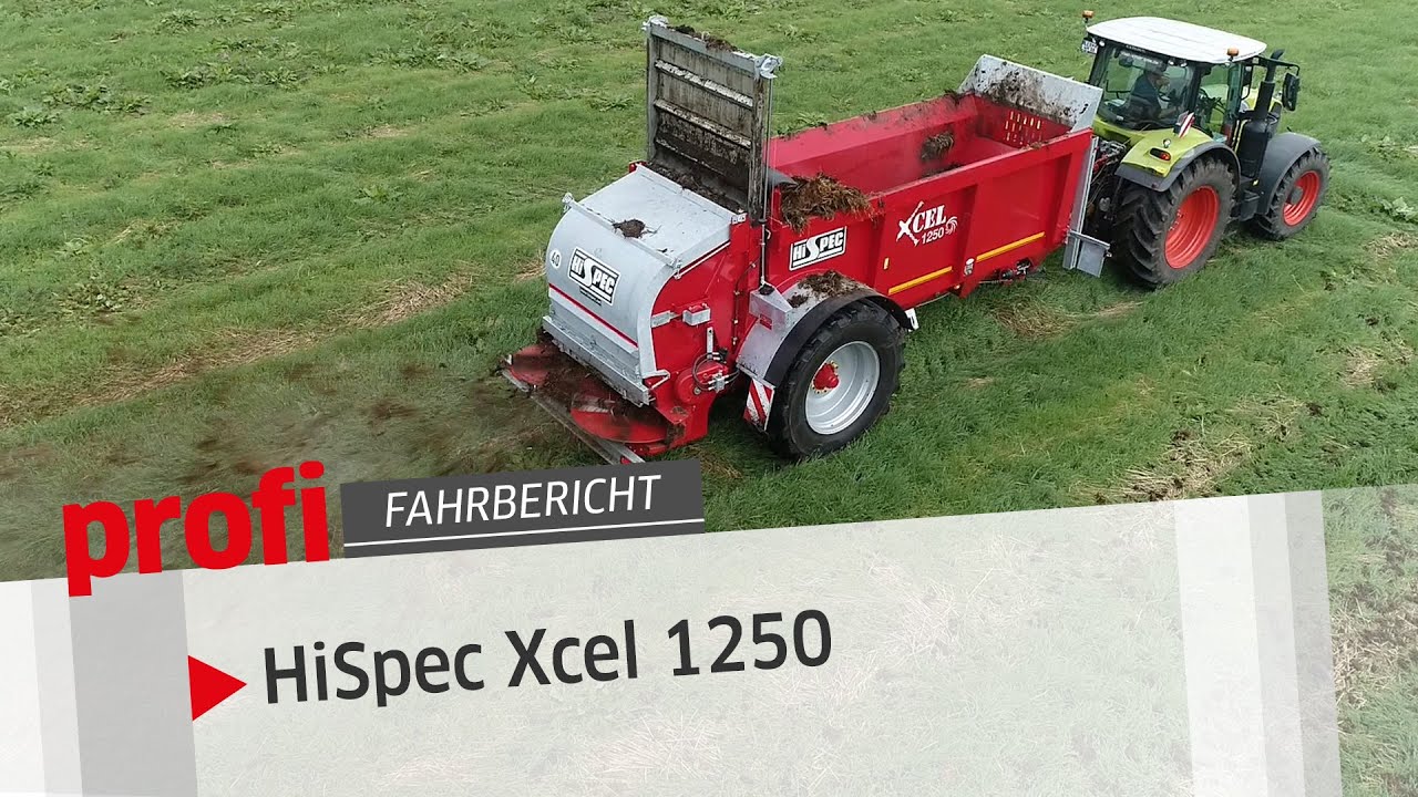 HiSpec Xcel 1250 Tieflader-Stalldungstreuer | profi #Fahrbericht - YouTube