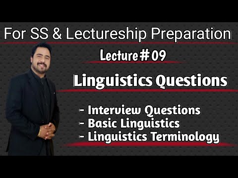 Linguistics Interview Questions | Basic Linguistics Questions| lect#09# ...