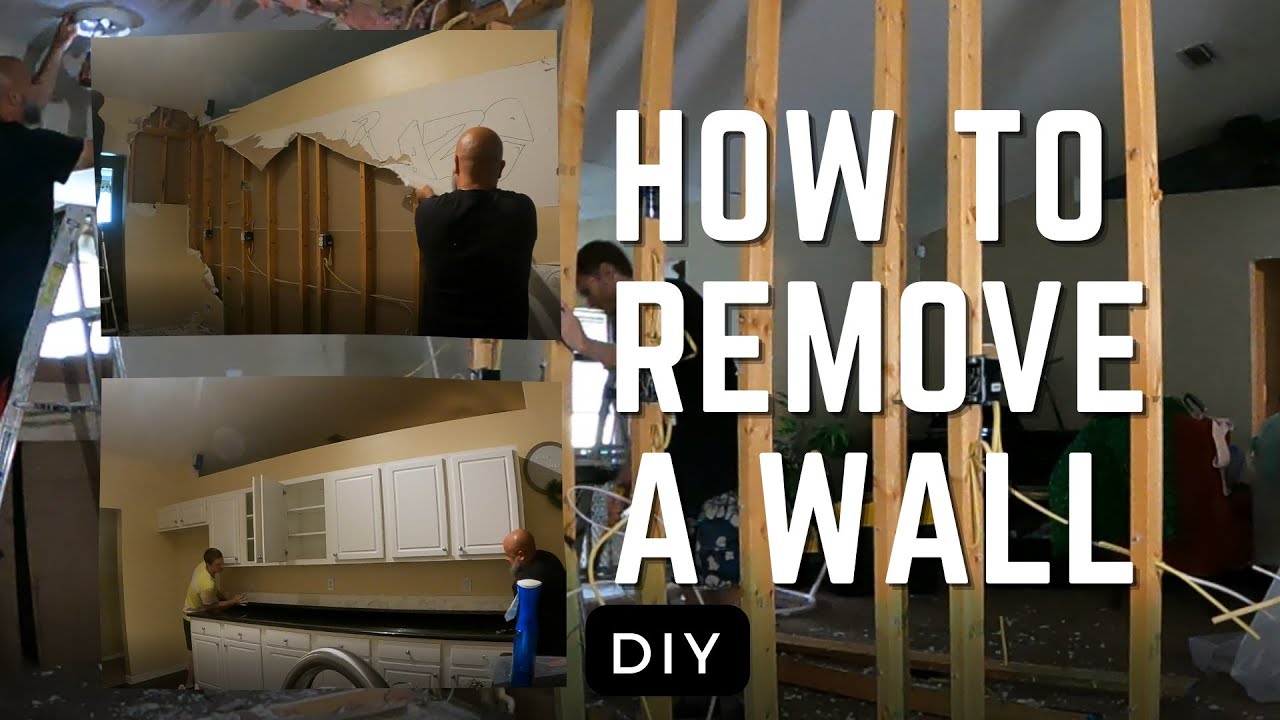 Tearing out the wall between kitchen & Living room (Part 1) non-load ...