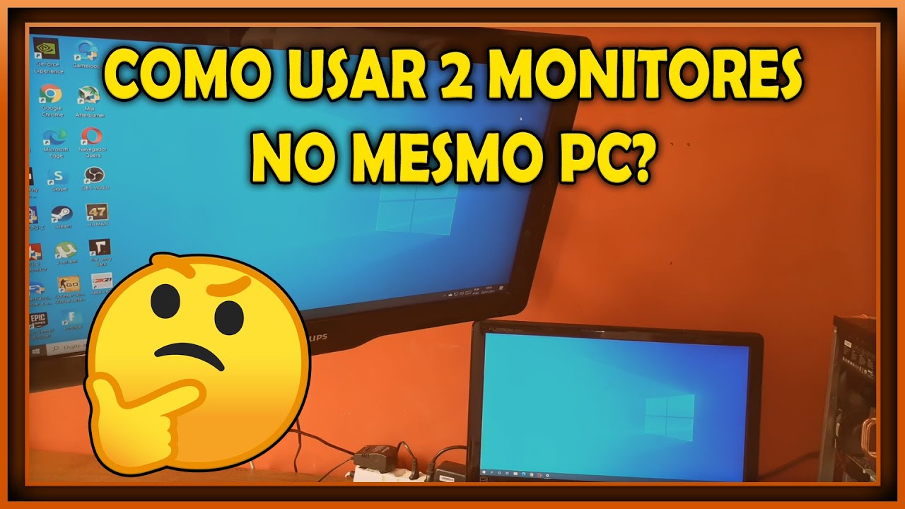 COMO USAR 2 MONITORES NO MESMO PC | Serve para monitores e TVs de ...